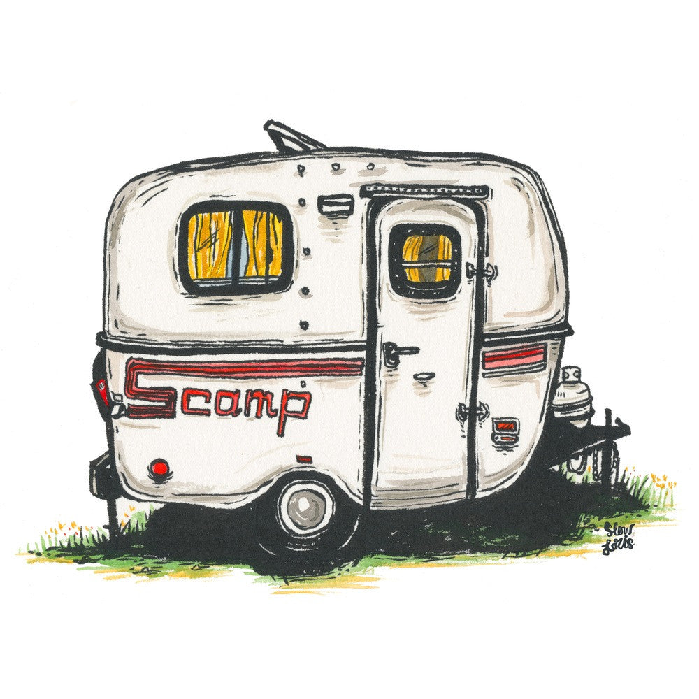 Scamp Camper Art Print – Slow Loris